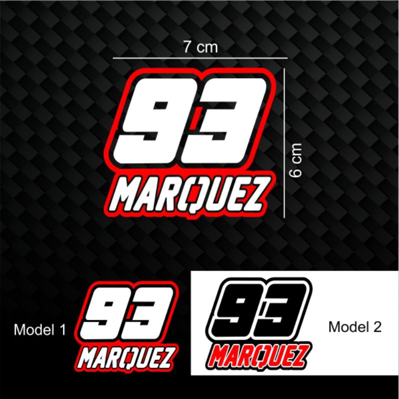 Jual STICKER CUTTING 93 MARC MARQUEZ HONDA MOTOGP STIKER MOBIL MOTOR ...