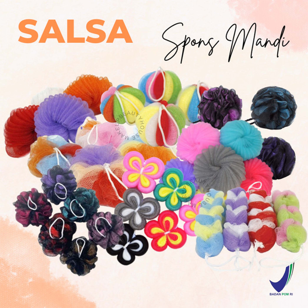 Jual SALSA Spon Mandi (Sponge) Shower Puff Model Lucu Warna Warni ...