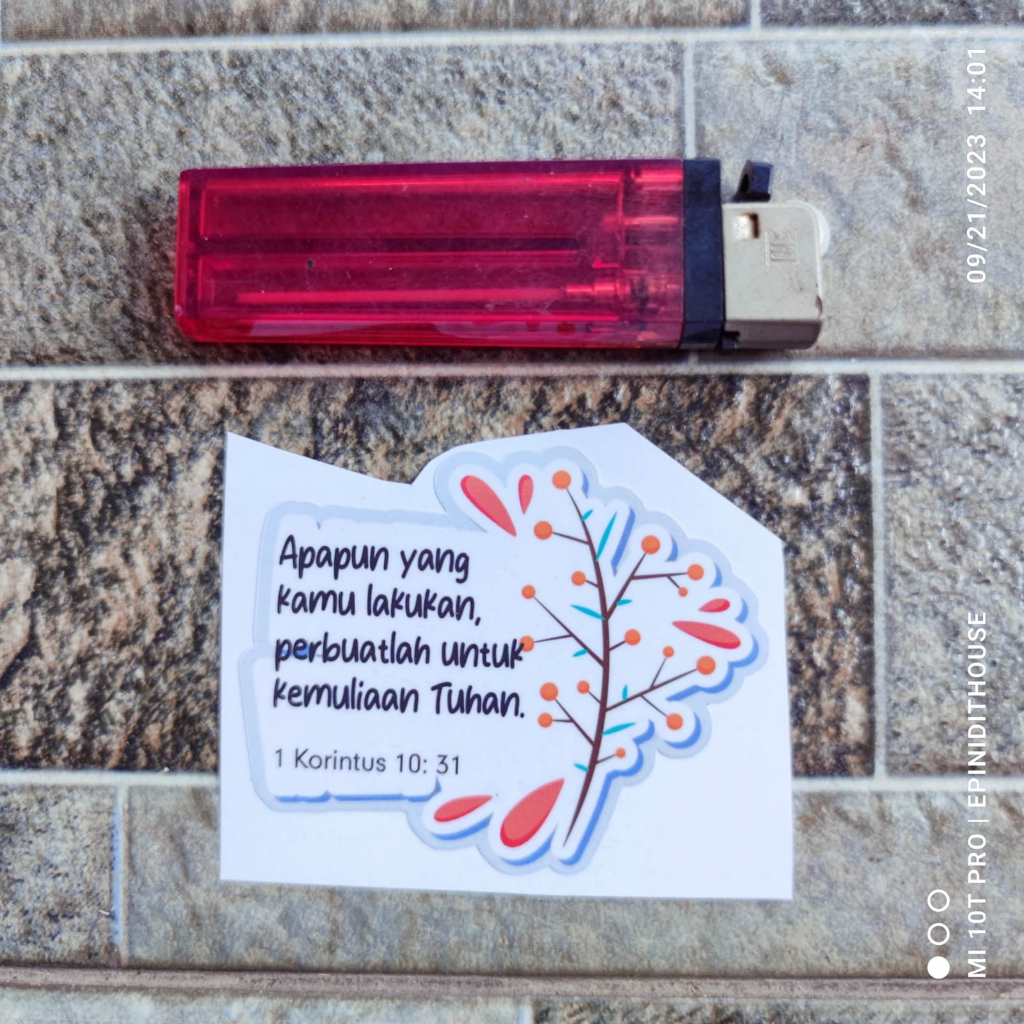 Jual Stiker Kristen Katolik Ayat Alkitab Korintus Yohanes Doa Motivasi ...