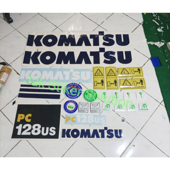 Jual Promo Stiker Excavator Komatsu PC128US-2 Sticker Alat Berat ...