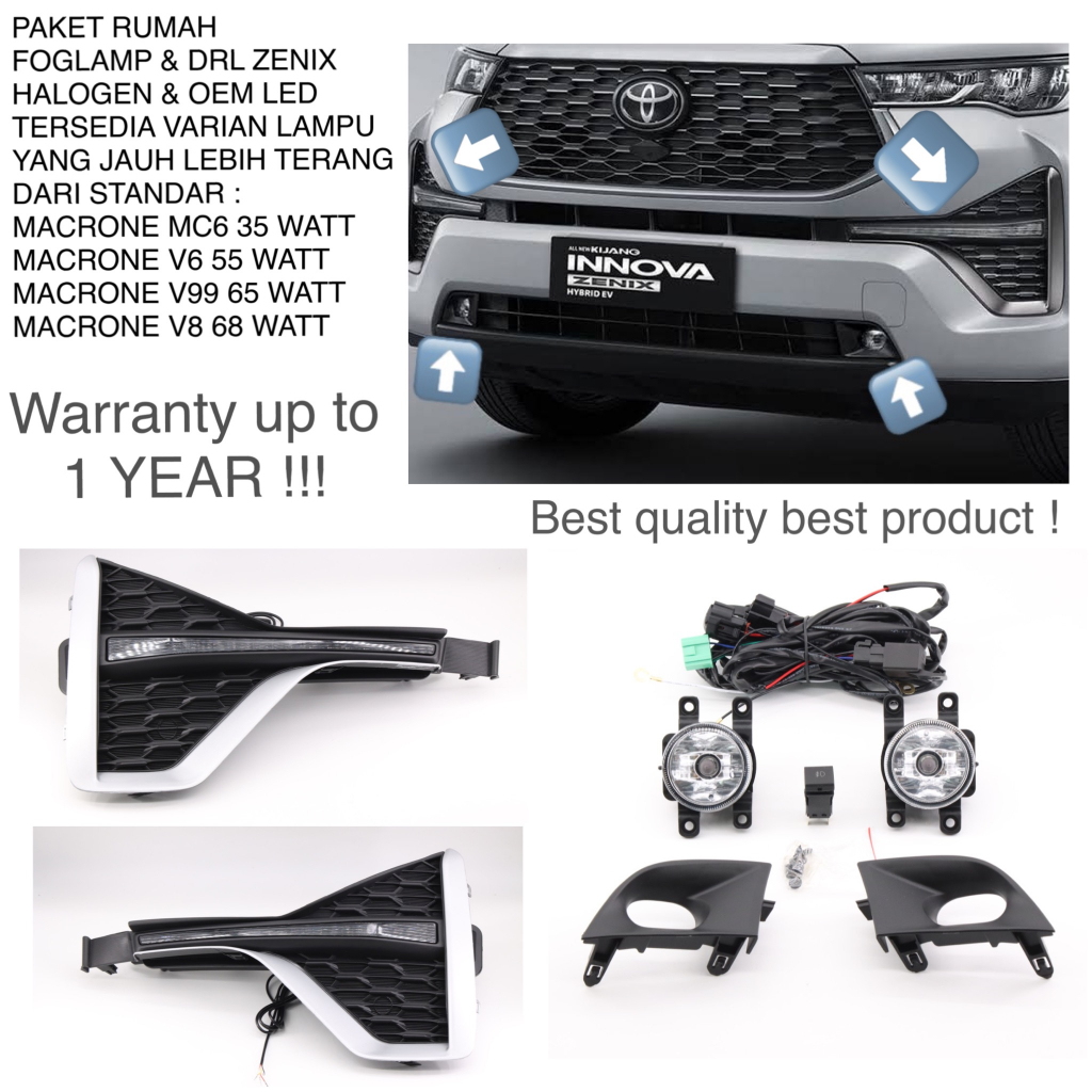 Jual PAKET LED DRL+SEIN RUNNING & FOGLAMP INNOVA ZENIX FULLSET BEST ...