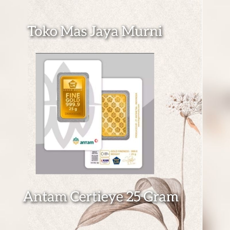 Jual Logam Mulia Emas Antam Press Certieye 25 Gram | Shopee Indonesia