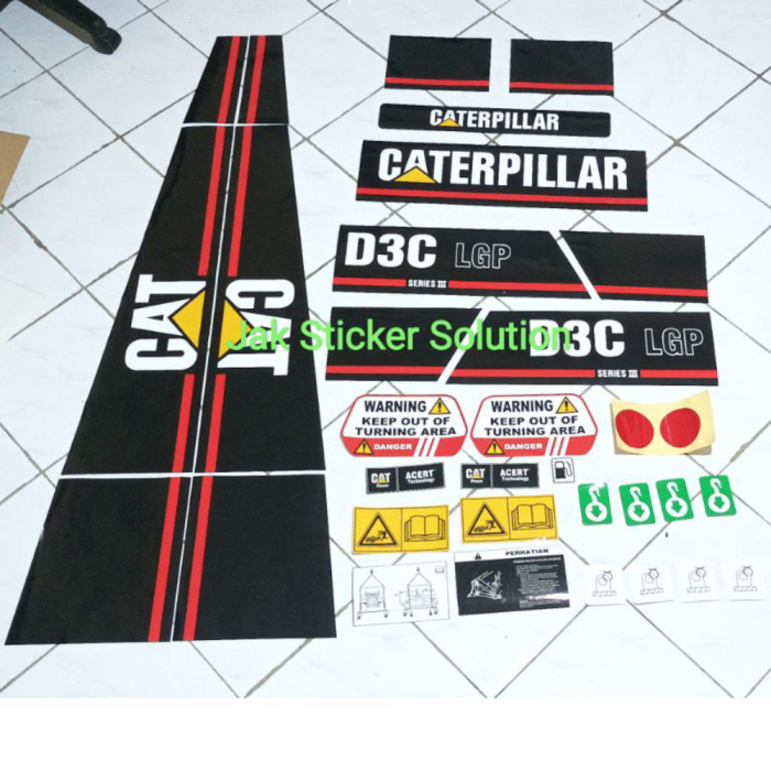 Jual Promo Stiker Dozer Cat D3C LGP Sticker Alat Berat Limited Edition ...