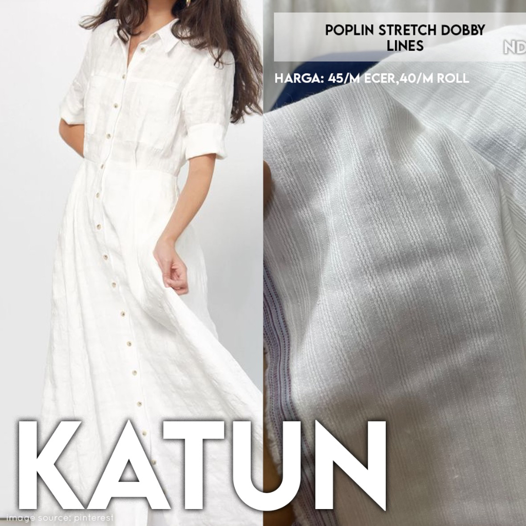 Jual Katun Popli Stretch Dobby Lines | Shopee Indonesia
