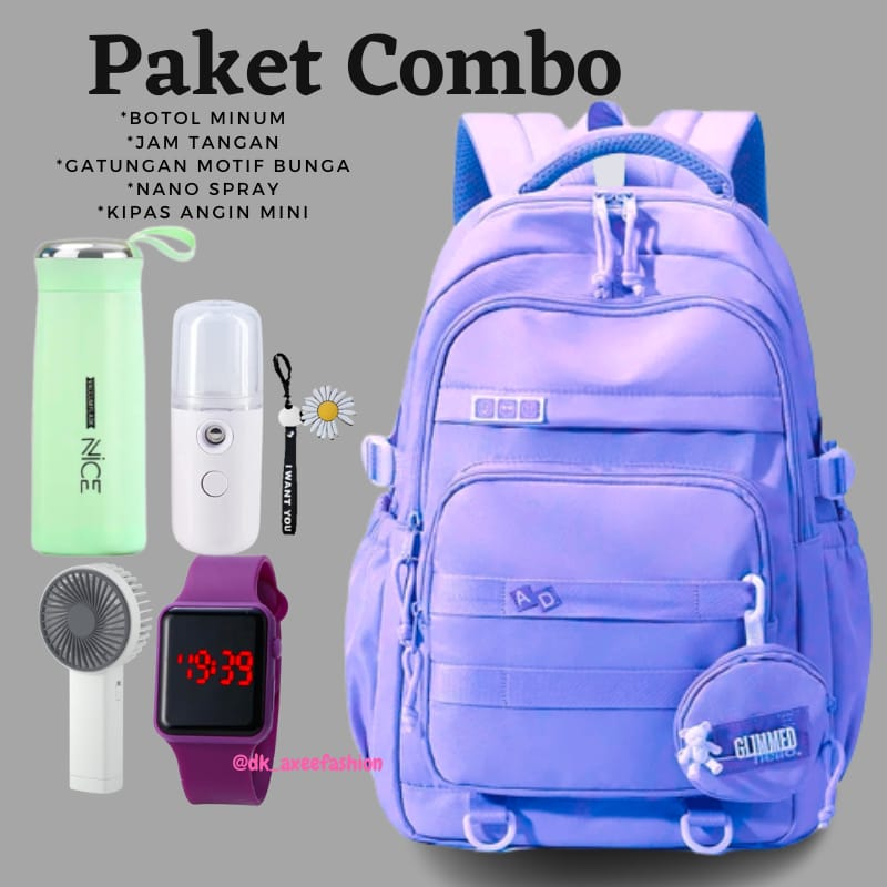 Jual Tas Ransel Terbaru PAKET COMBO Backpack Kuromi Sekolah Sd,smp,sma Tas Sekolah Anak ...