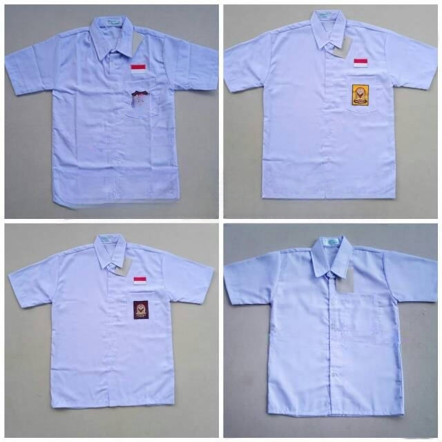 Jual Hem Seragam SD SMP SMA hem putih pendek seragam sekolah kemeja ...