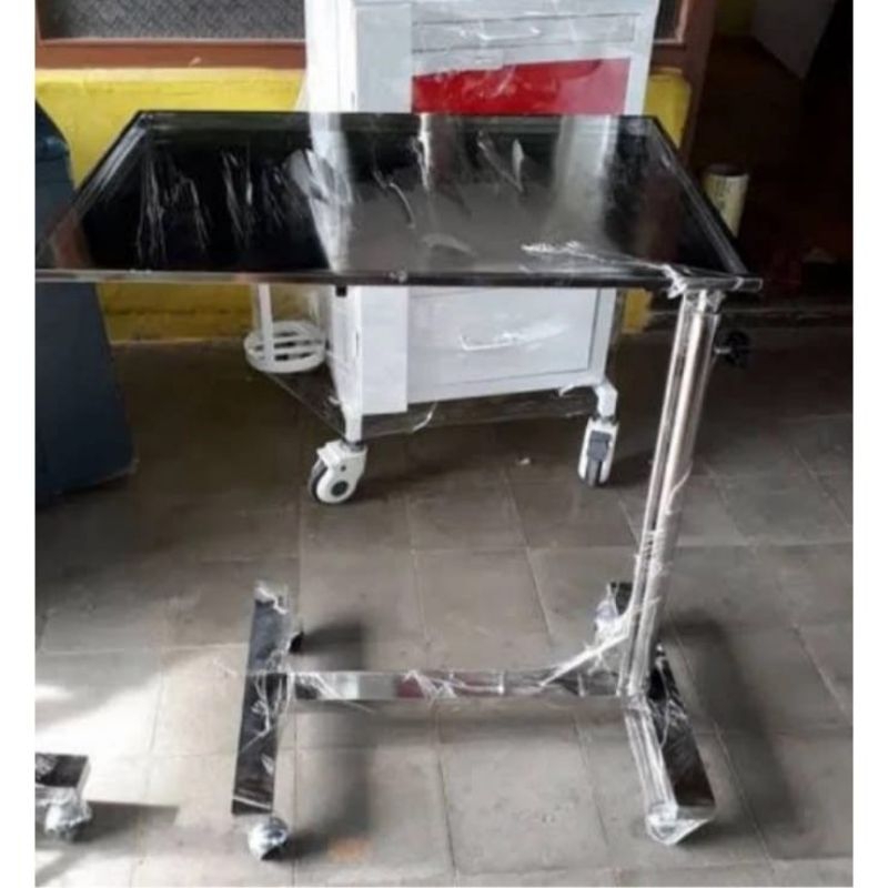 Jual meja mayo / meja makan pasien / over bed table stainless steel ...