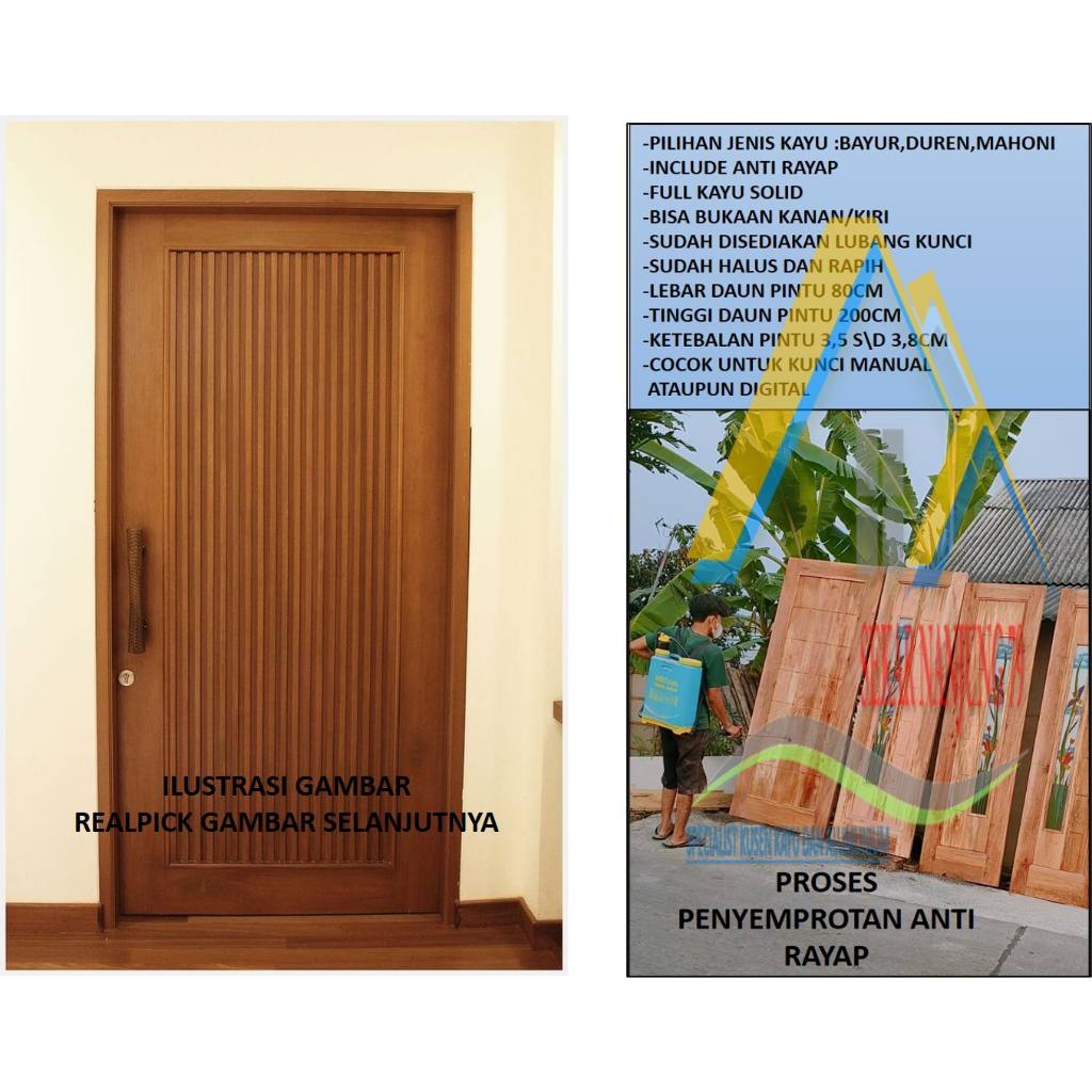 Jual KUSEN PLUS PINTU MODEL GARIS-GARIS UKURAN 80X200CM (OPENING ...