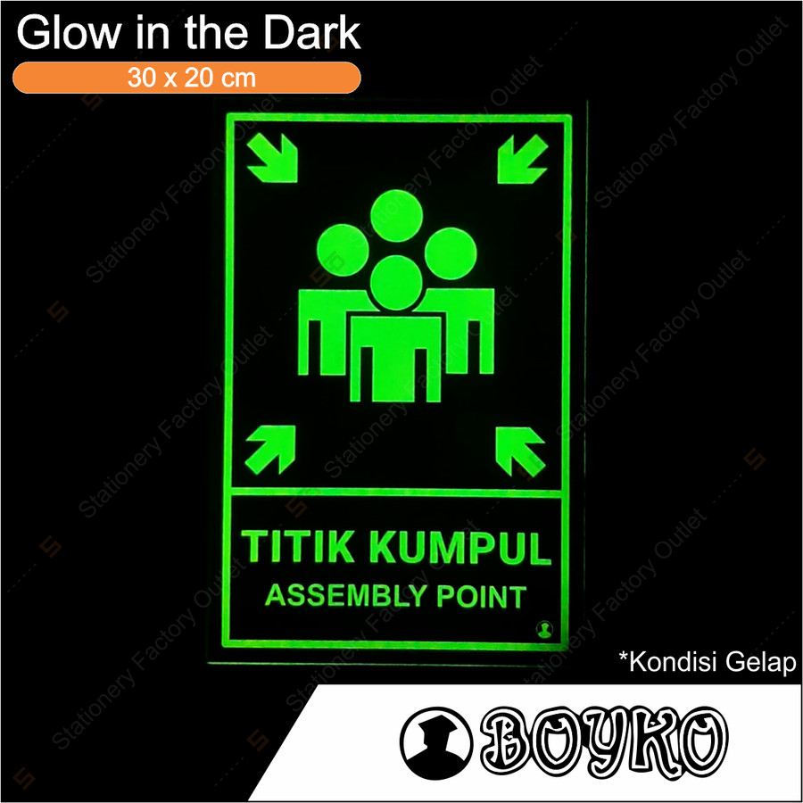Jual Akrilik Titik Kumpul / Assembly Point - Glow in The Dark - Acrylic ...