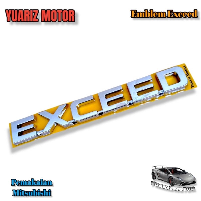Jual Emblem Tulisan Excced Chrome Origonal / Logo Emblem Tulisan Exceed ...
