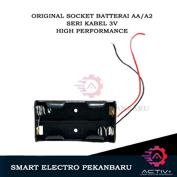 Jual ORIGINAL TEMPAT BATERAI AA A2 2-SLOT SERI KABEL BATERI 3V DC SOKET ...