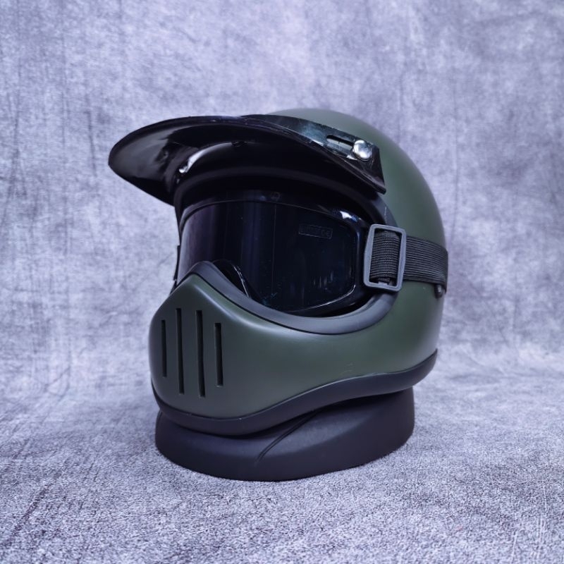 Jual HELM CUSTOM CAKIL M30 KLASIK RETRO VINTAGE JAPSTYLE | Shopee Indonesia