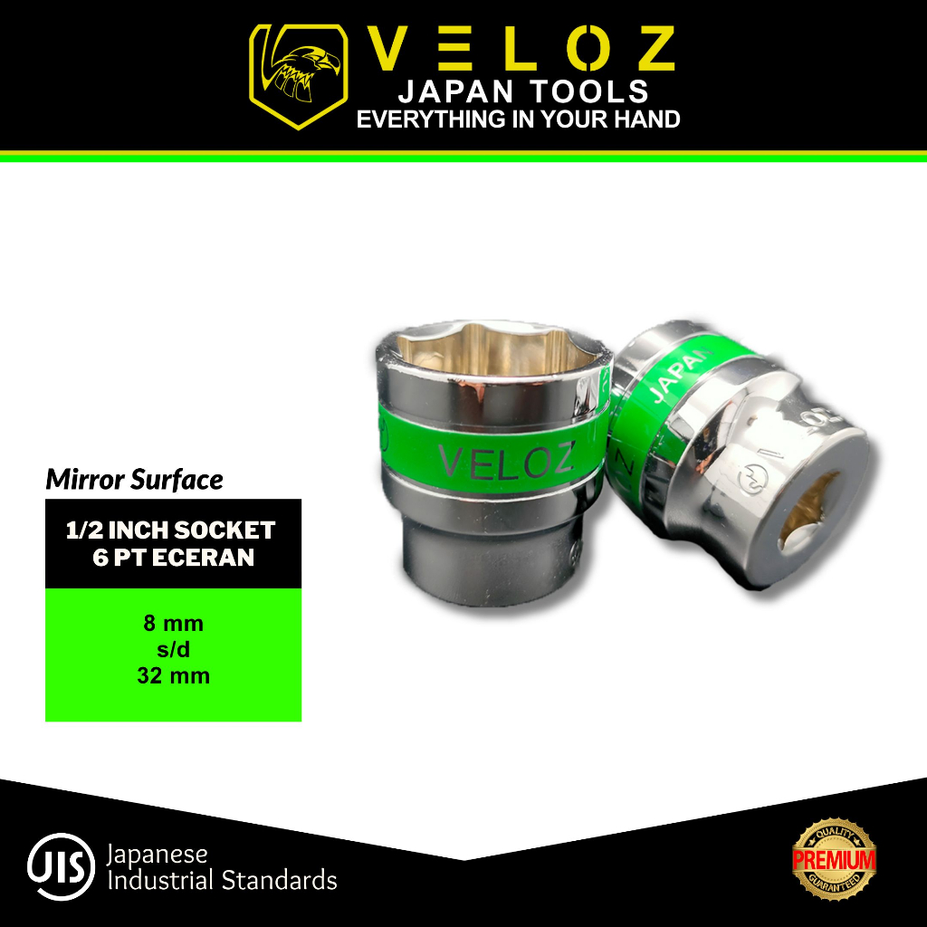 Jual VELOZ mata kunci socket 1/2" inch 6PT 8mm - 32mm / Kunci sok 1/2 ...