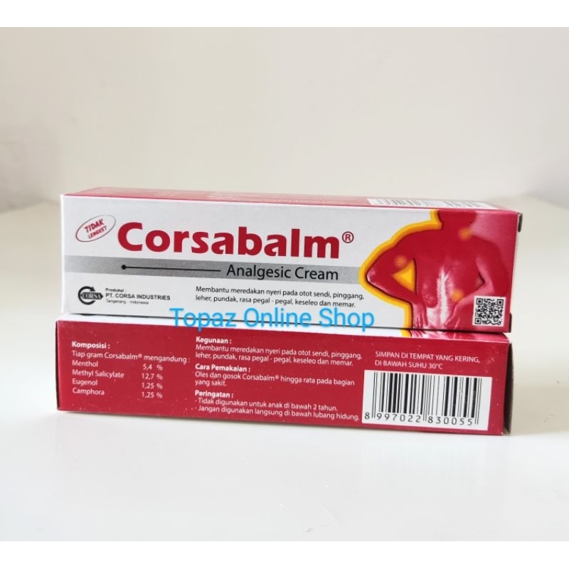 Jual corsabalm analgesic cream tube 30gr - obat nyeri sendi dan otot ...