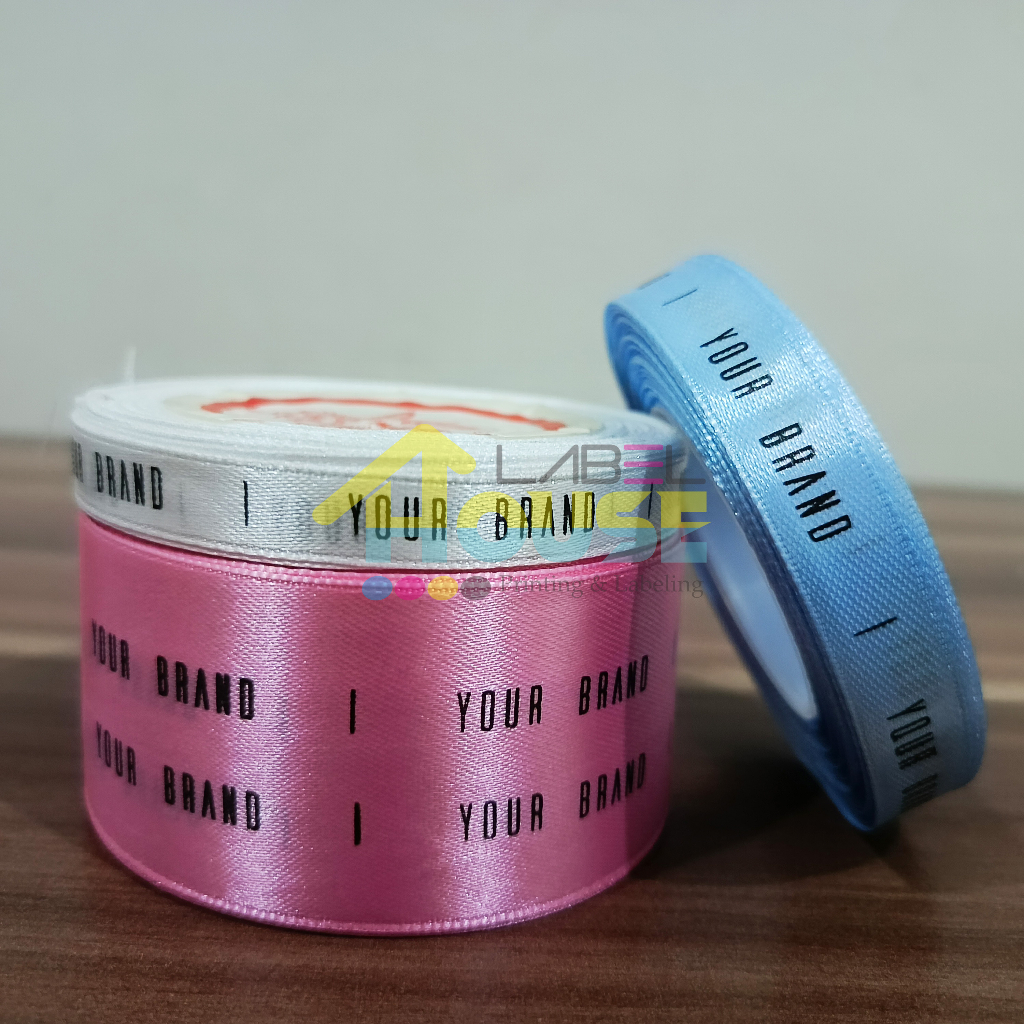 Jual Label Pita Saten / Label Sablon Pita Kado / Label Merek Pakaian ...