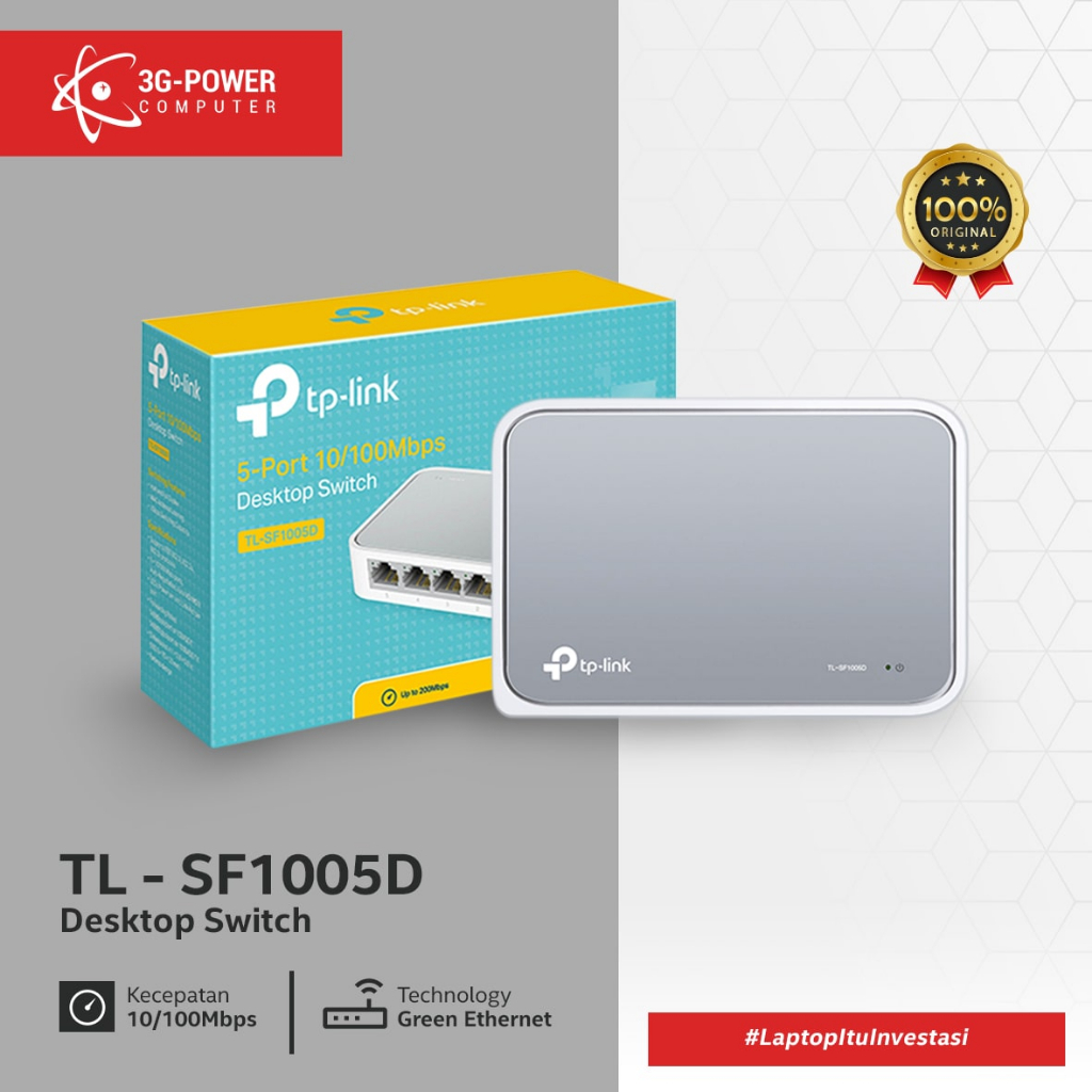 Jual TP-Link SF-1005D Switch Hub 5 Port 10/100Mbps Desktop Switch | Shopee Indonesia