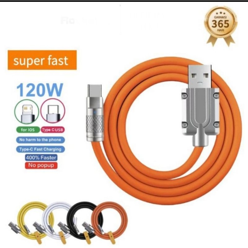 Jual Tws medan 120W Kabel Data Fast charging 6A Kabel Charger Silikon ...