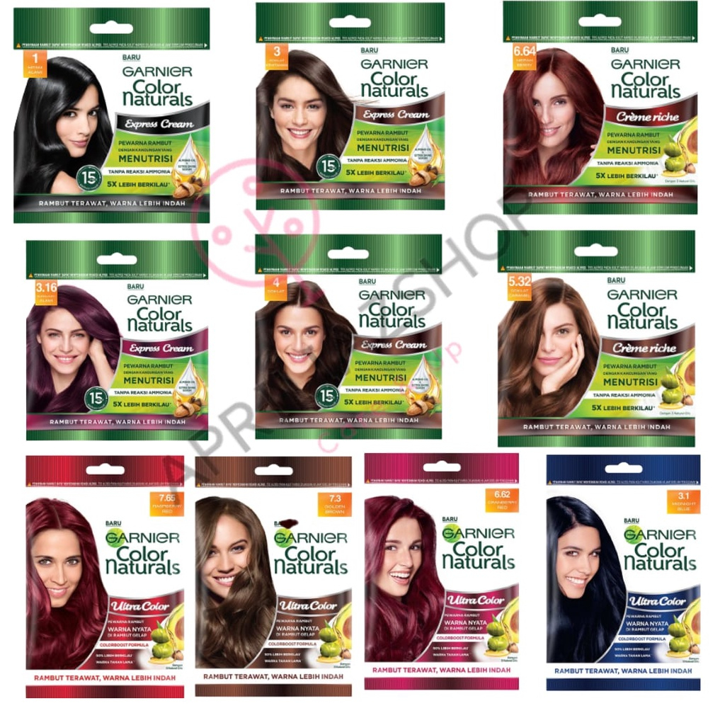 Jual Garnier Color Natural SASET/SACHET | Pewarna Rambut | Cat Rambut ...