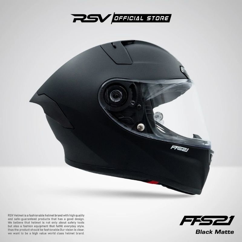 Jual HELM RSV FFS21 SOLID BLACK DOFF HELM FULL FACE RSV SINGLE VISOR ...