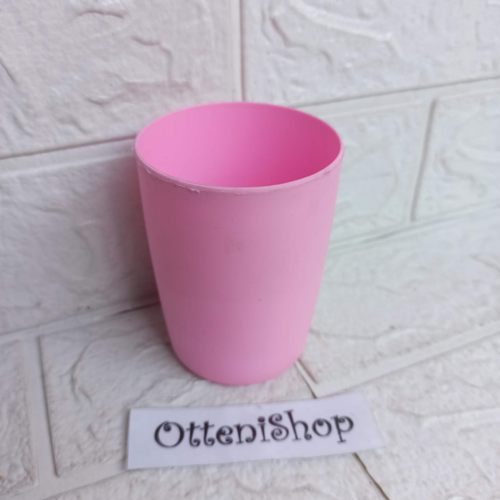Jual Gelas minum plastik warna pastel soft gelas minum teh kopi model ...