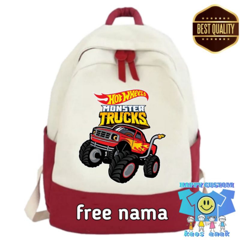 Jual tas mobil monster truck hotwheels ransel backpack anak mobil truck ...