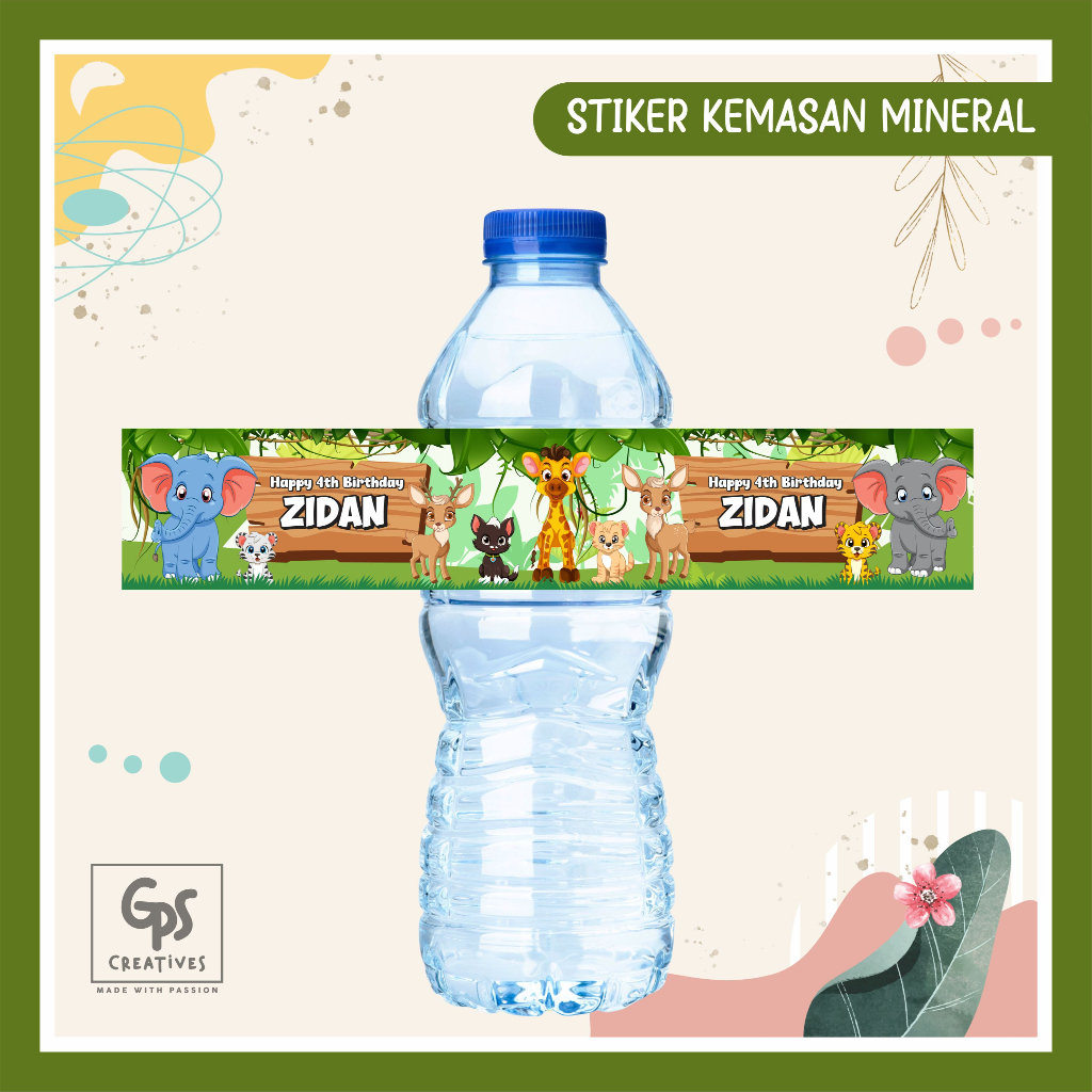 Jual Paket Stiker Label Kemasan Botol Mineral Custom | Shopee Indonesia