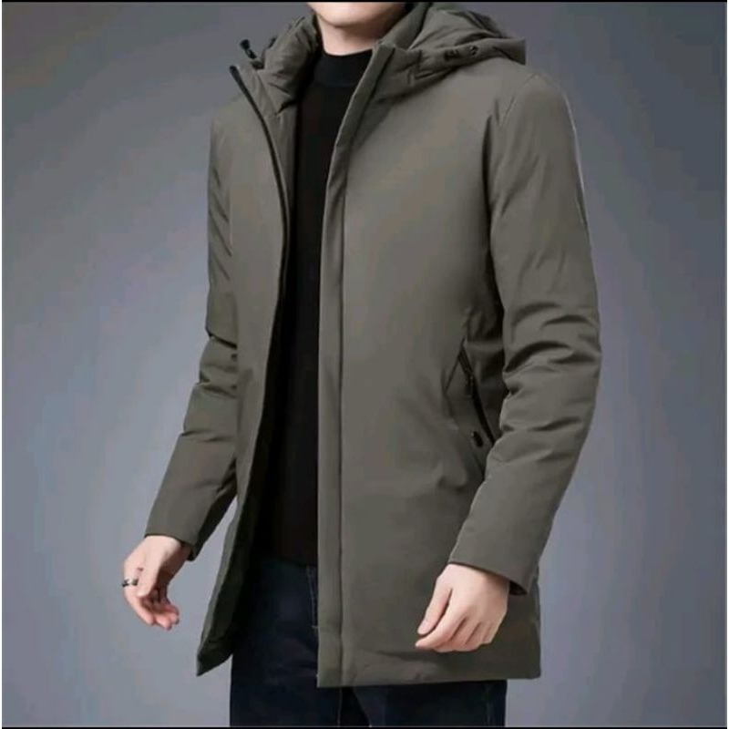 Jual Jaket Jubah Pria/Jaket Mantel Pria/Jaket Musim Dingin/Jaket Jubah Tebal | Shopee Indonesia