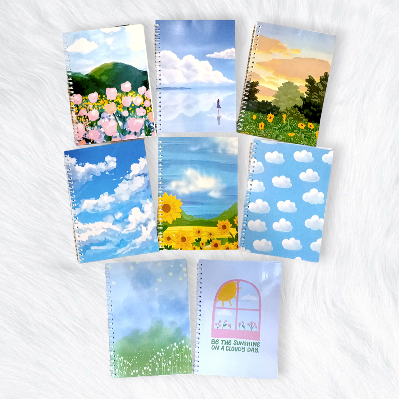 Jual NoteBook Spiral A5 Aesthetic Colorfull Blue Sky View / Buku ... Jual NoteBook Spiral A5 Aesthetic Colorfull Blue Sky View / Buku ...