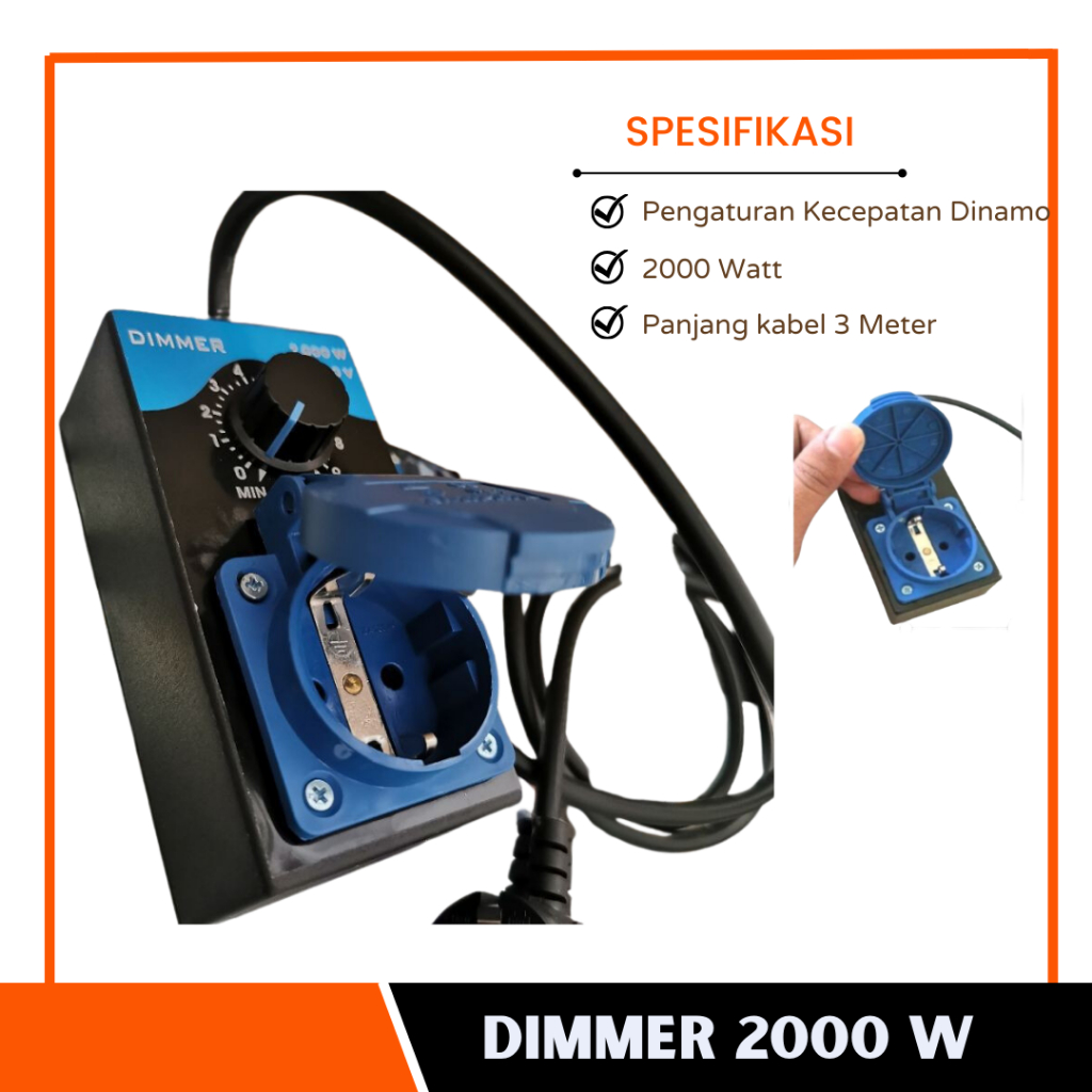Jual Pengatur Kecepatan Dimmer 2000 Watt Puatarn Motor Mesin Mengatur ...