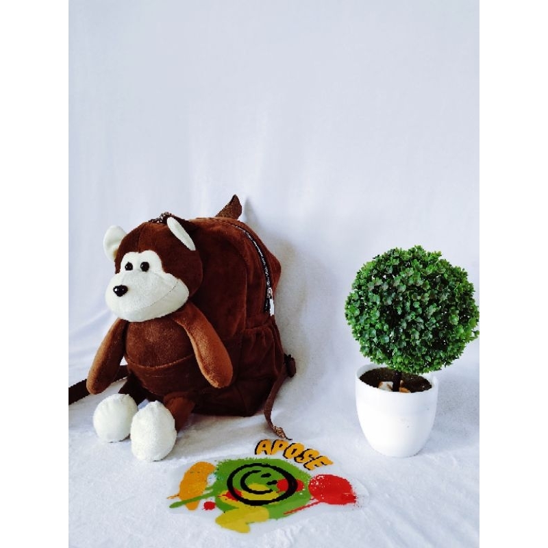 Jual tas sekolah anak boneka muat buku tulis,tas monyet | Shopee Indonesia