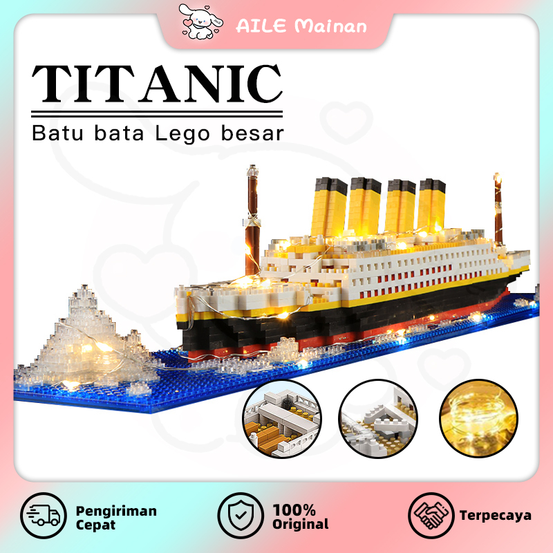 Jual Ready Mainan Blok Seri Mini Bricks/ Titanic Cruise Ship Model Boat ...