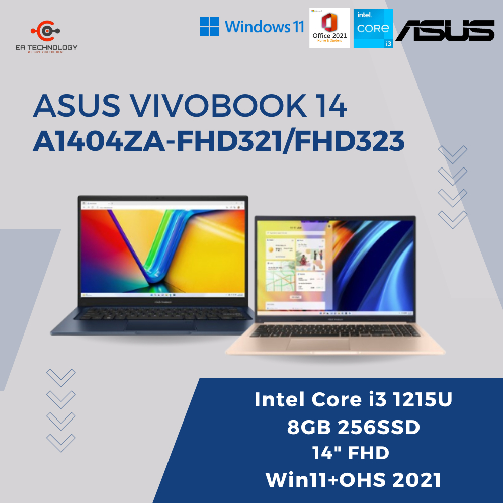 Jual ASUS A1404ZA-FHD321/FHD323 Core i3-1215U 8GB 256SSD 14" FHD W11 ...
