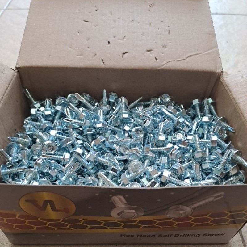 Jual 1000 pcs baut driling 10x16 merk VL, baut galvalum, baut baja ...