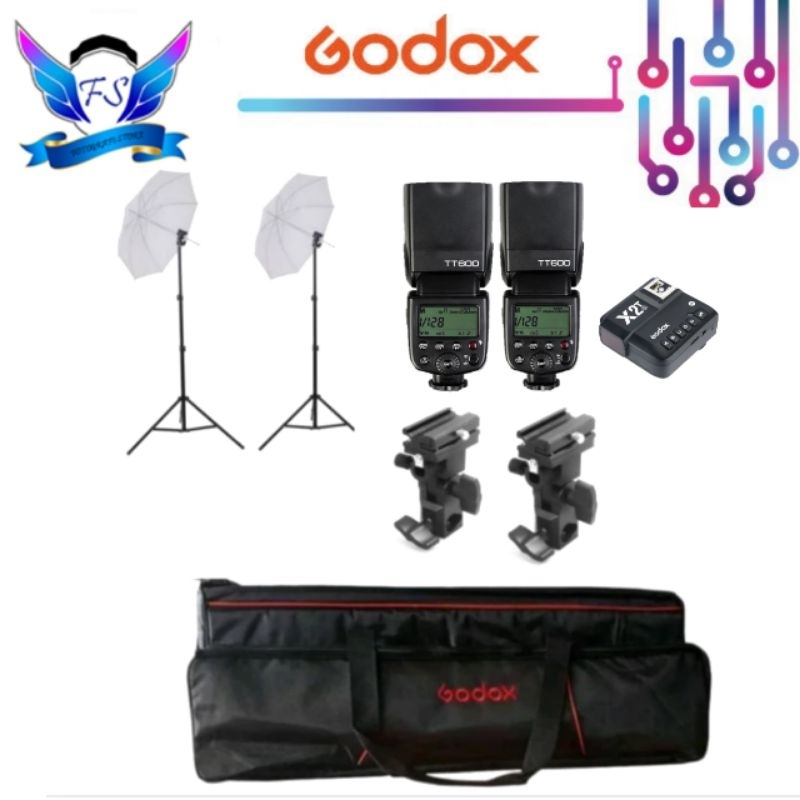 Jual Paket Flash Studio Universal TT600 Godox | Shopee Indonesia