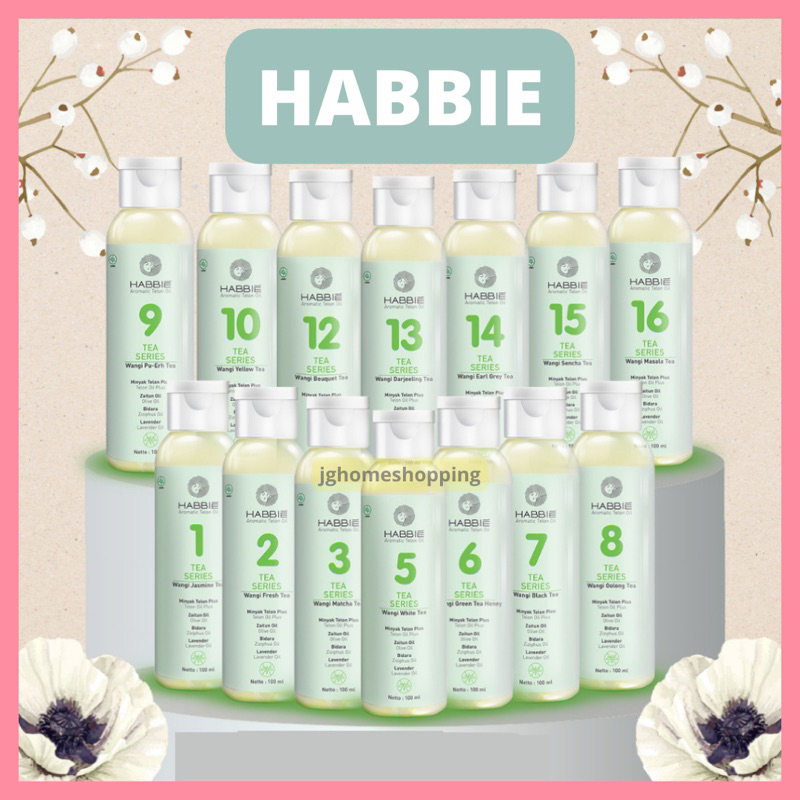 Jual Habbie Minyak Telon Aromatic Tea Series 100ml habie hijau seri teh | Shopee Indonesia