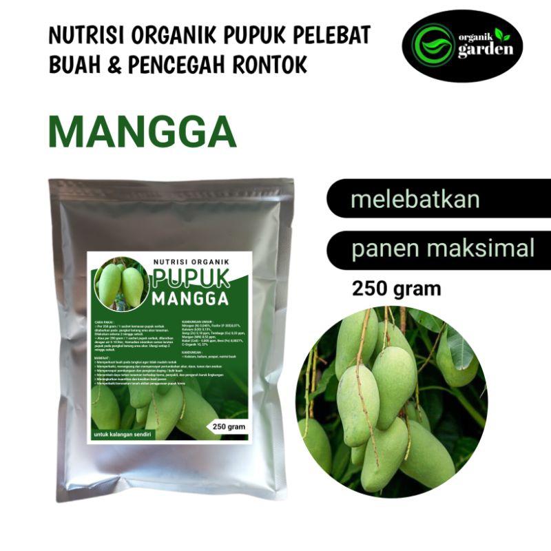 Jual pupuk pelebat buah MANGGA | booster nutrisi organik 250 gram | Shopee Indonesia