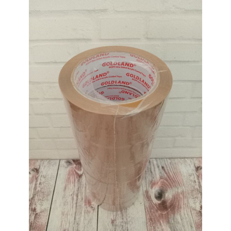 Jual Opp Lakban solasi tape isolasi bening coklat cokelat 2 inch 45mm 90 yard 90yard 72yard 72 ...