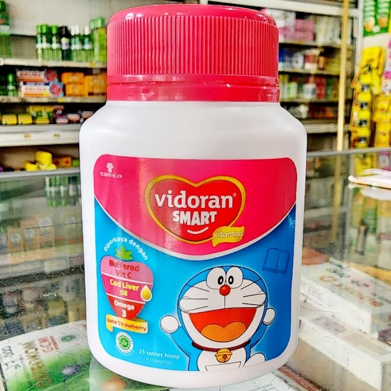 Jual vidoran smart botol 25 tablet hisap vitamin C cod liver oil omega ...