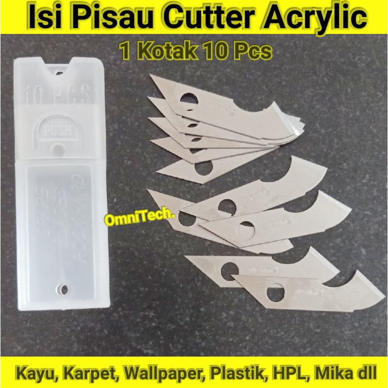 Jual Isi Mata Refill Pisau Piso Cutter Blade Kater Acrylic Hpl Mika ...