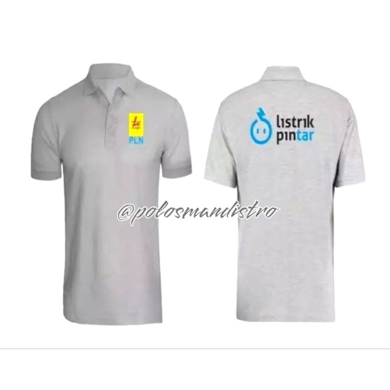Jual KAOS POLO TSHIRT PLN SABLON DEPAN BELAKANG BAJU KERJA BUMN PLN ...