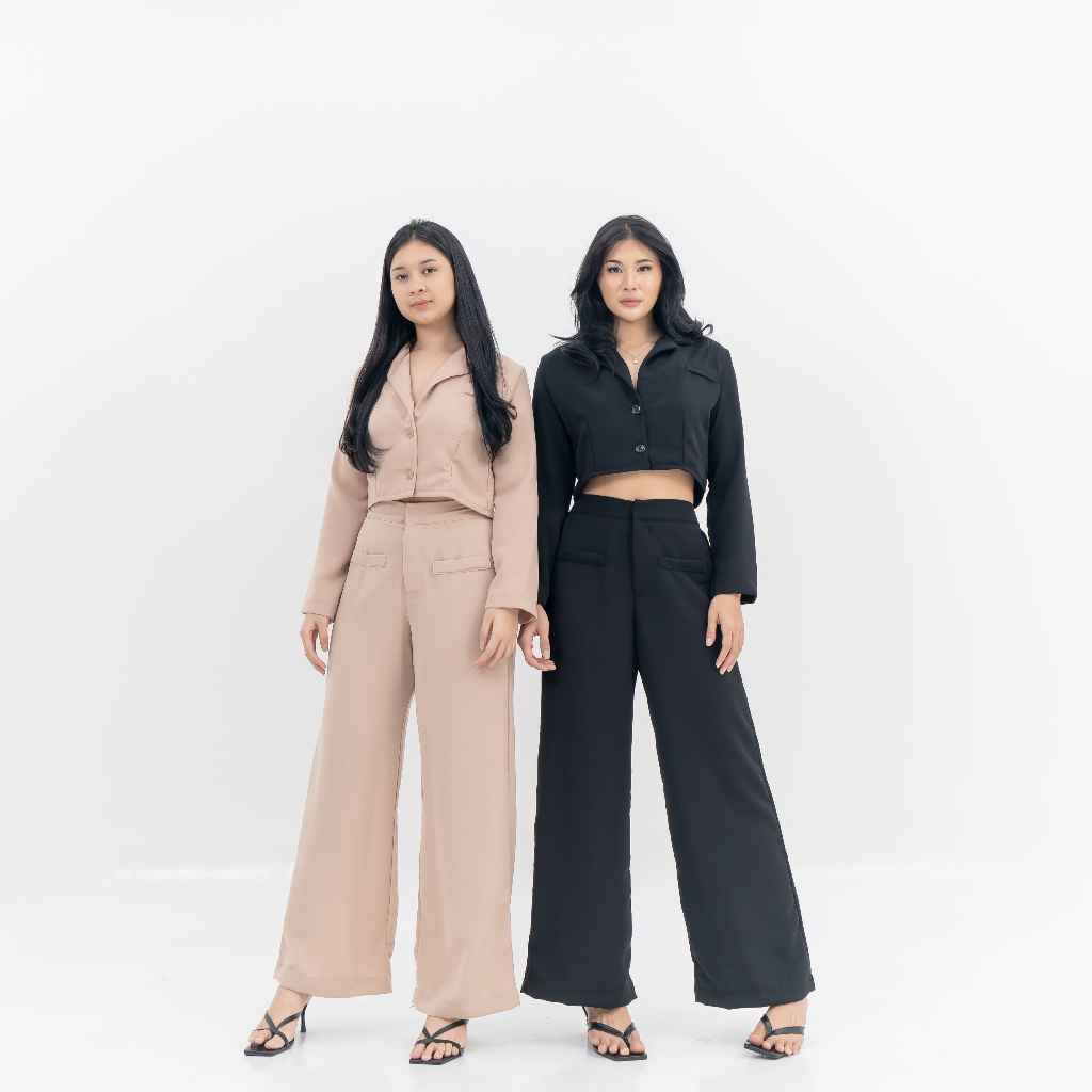 Jual [GURLBUCKET] Orena Set / Top / Kulot / Atasan / Celana Polyester ...