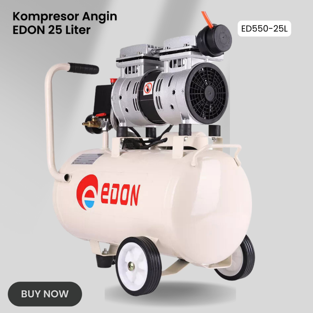 Jual Air Compressor ED550-25L Kompresor Angin EDON 25 Liter | Shopee ...