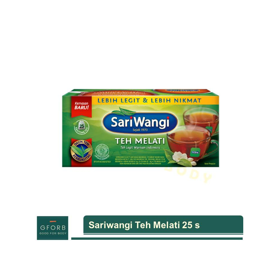 Jual BOX Teh Sariwangi Melati Celup Isi 25 Kantong Sachet | Shopee ...