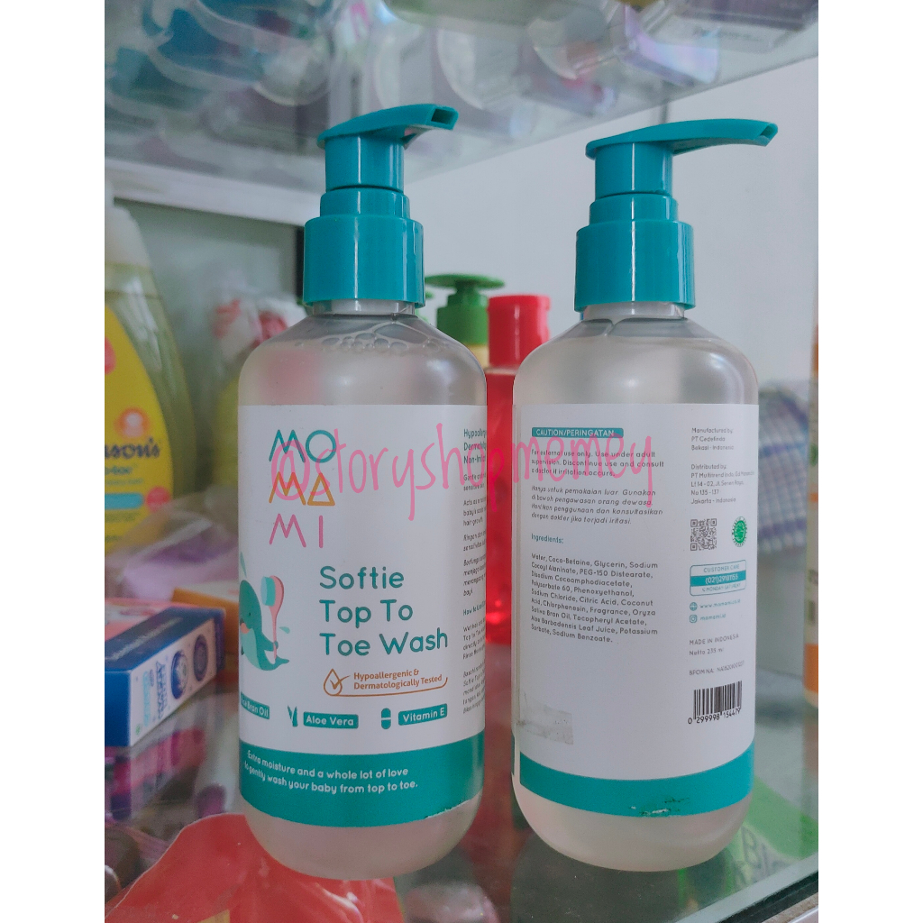 Jual MOMAMI softie top to toe wash 235ml sabun mandi dan shampoo bayi ...