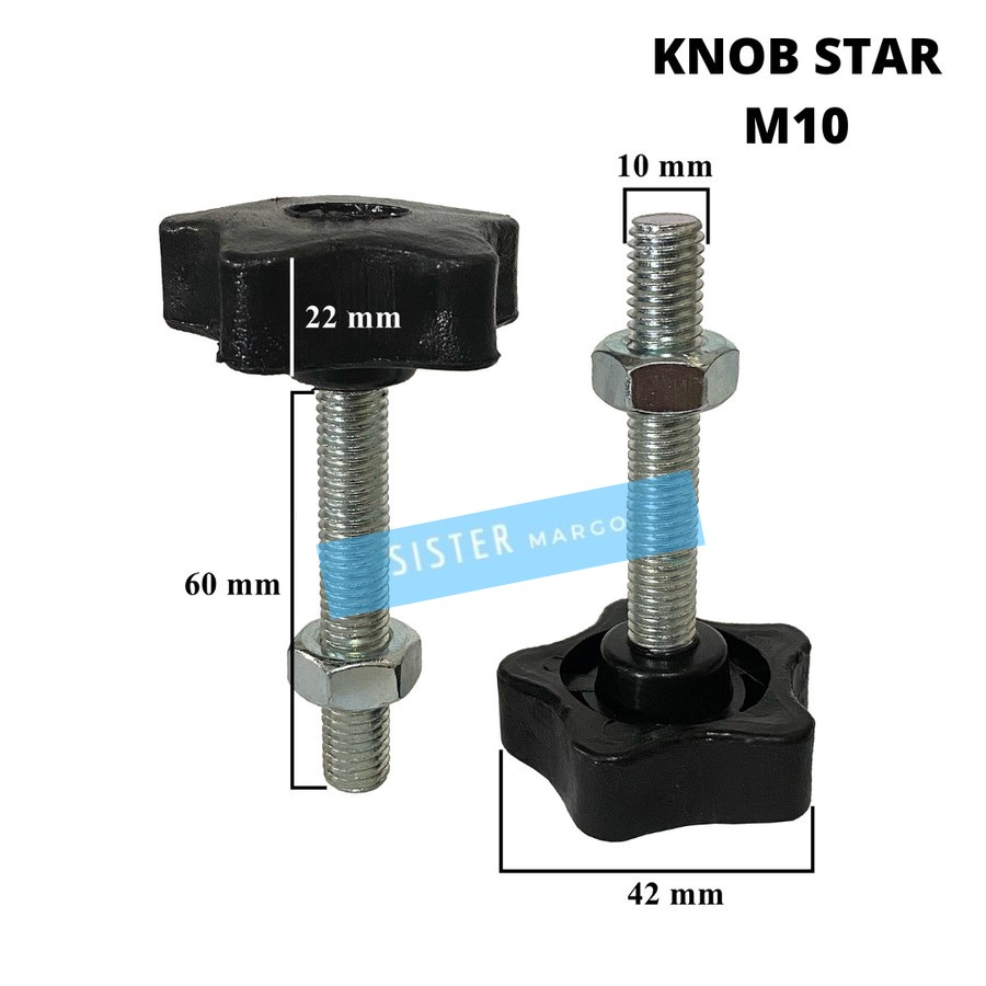 Jual Knob Star Adjuster Baut M10 T60 | Shopee Indonesia