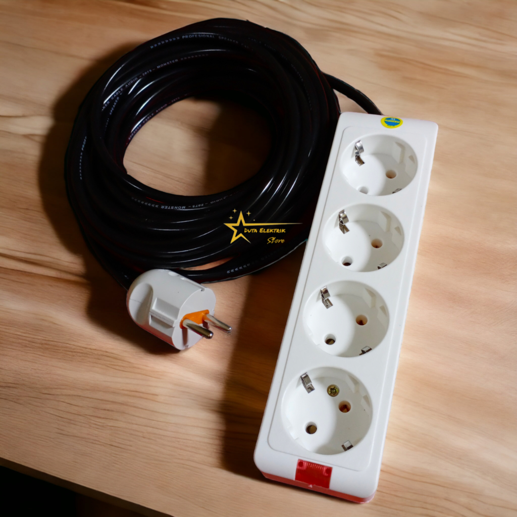Jual Stop Kontak Listrik Set 2 / 3 / 4 / 5 Lubang / Extension Wire / Stop Kontak Kabel Colokan ...