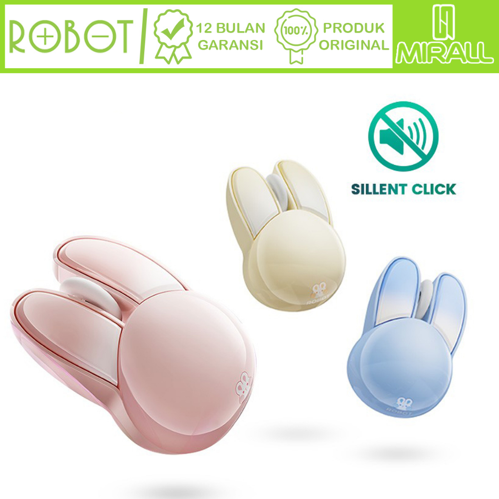 Jual ROBOT M380 Mouse Wireless Mouse Silent Key Rabbit Kelinci Lucu ...