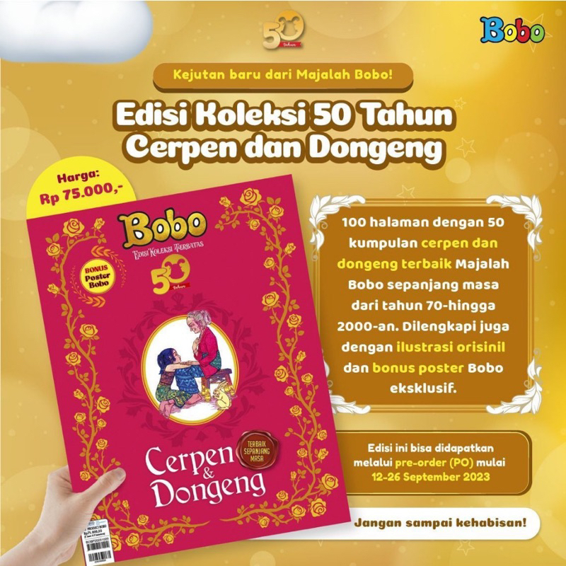Jual READY STOCK MAJALAH BOBO CERPEN DAN DONGENG 50 TAHUN LIMITED EDITION | Shopee Indonesia