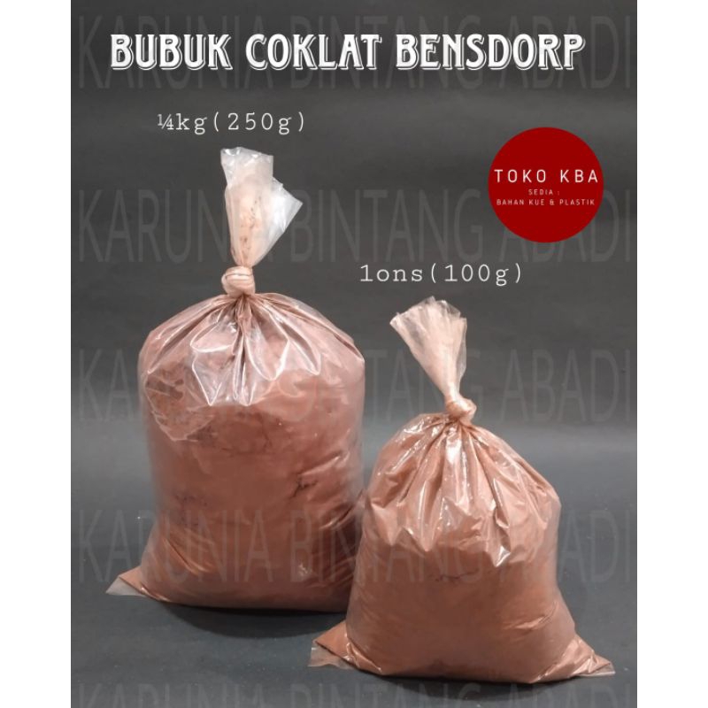 Jual Bubuk Coklat Bensdorp Pure Dutched Cocoa Powder 100% Cacao Repack ...