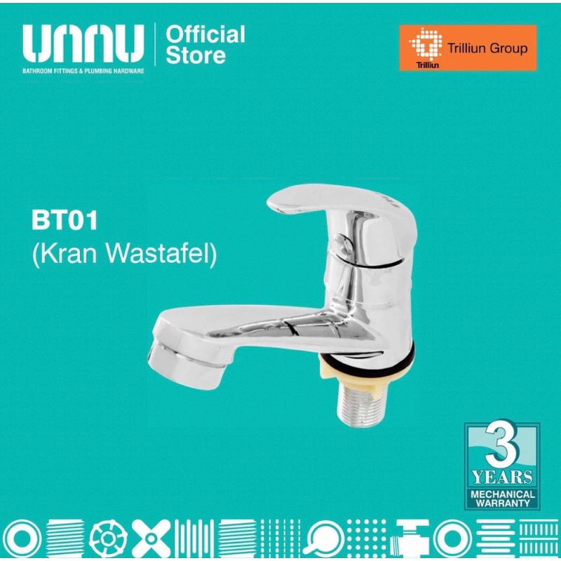 Jual KRAN WASTAFEL UNNU BT01/02 1/2” CATRIDGE KUNINGAN AWET | Shopee ...